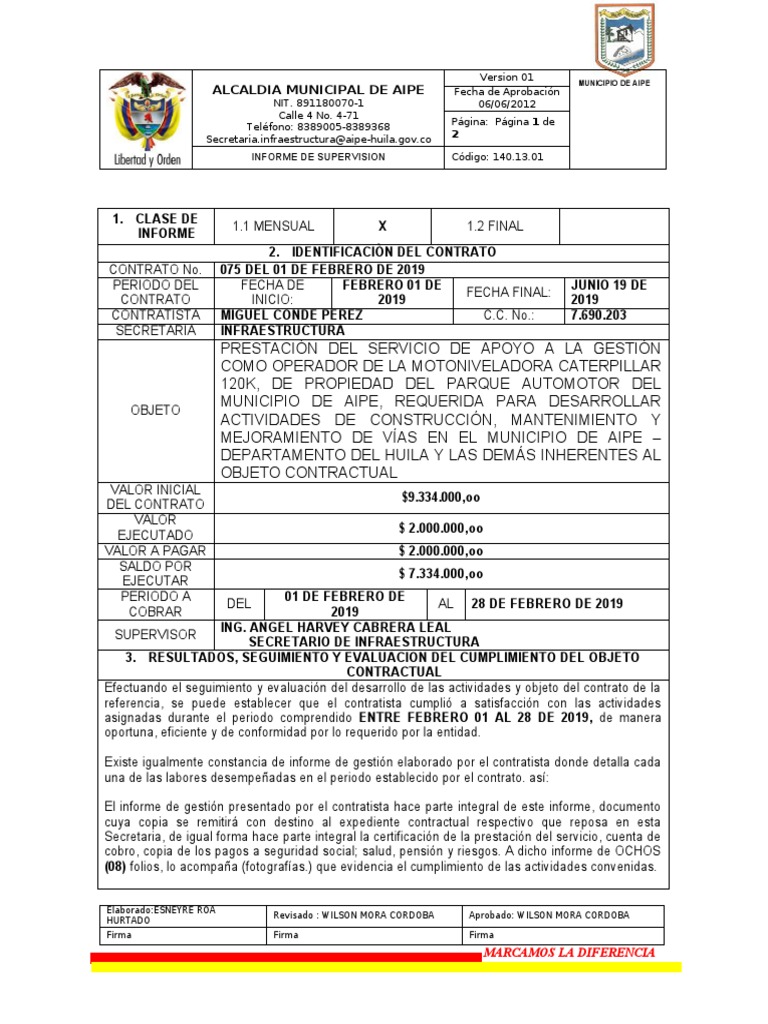 Informe de Supervision | PDF | Business