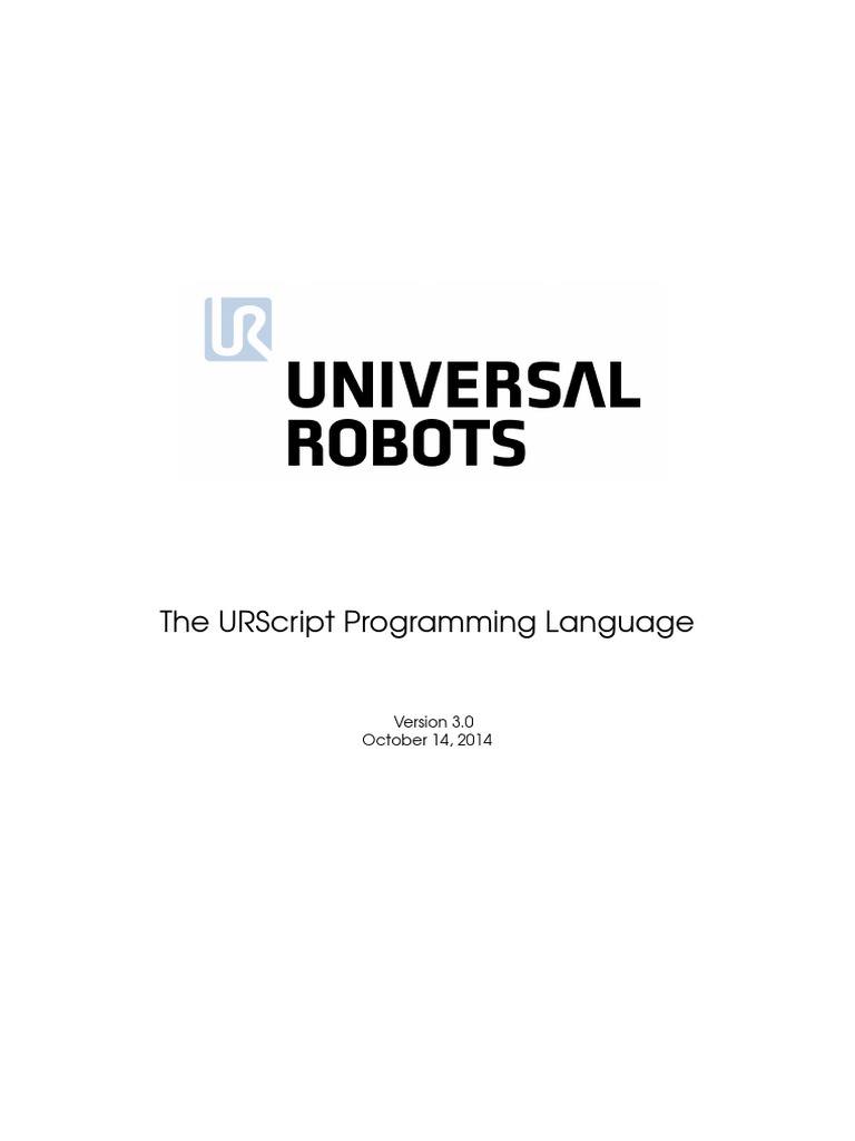The URScript Programming Language PDF | PDF | Trigonometric Functions | Subroutine