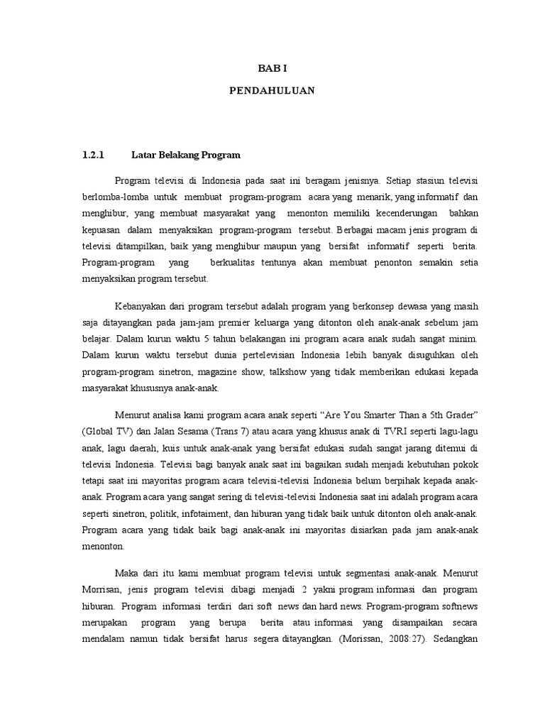 Bab I (Contoh Dari Dispro) | PDF