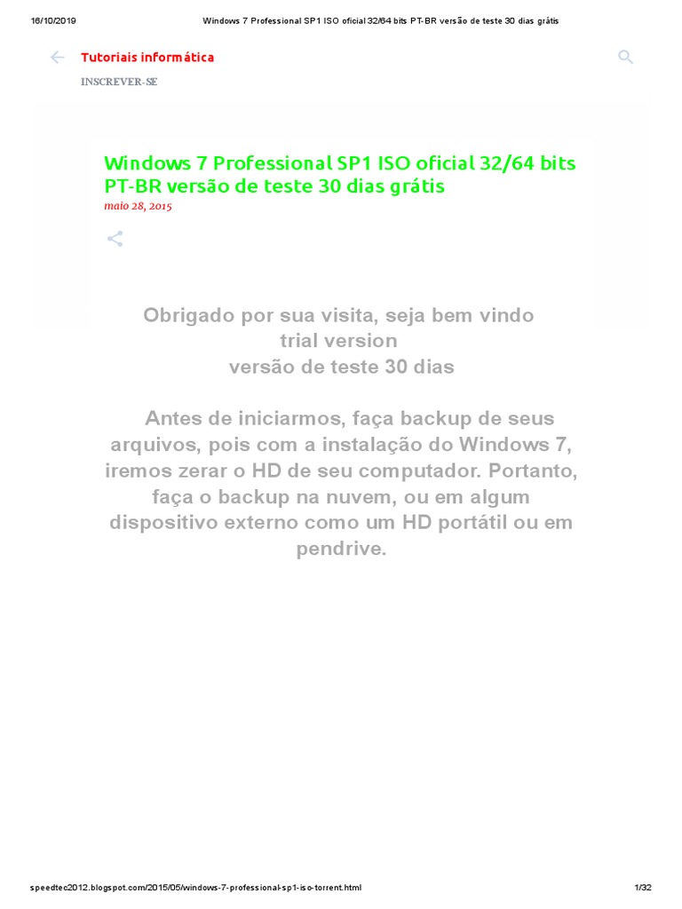 Instale Windows 7: Guia Completo | PDF | Windows 7 | Microsoft Windows