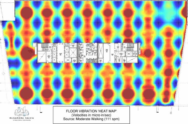 Lab Floor Vibration Heat Map - Moderate Walking Vibration | PDF