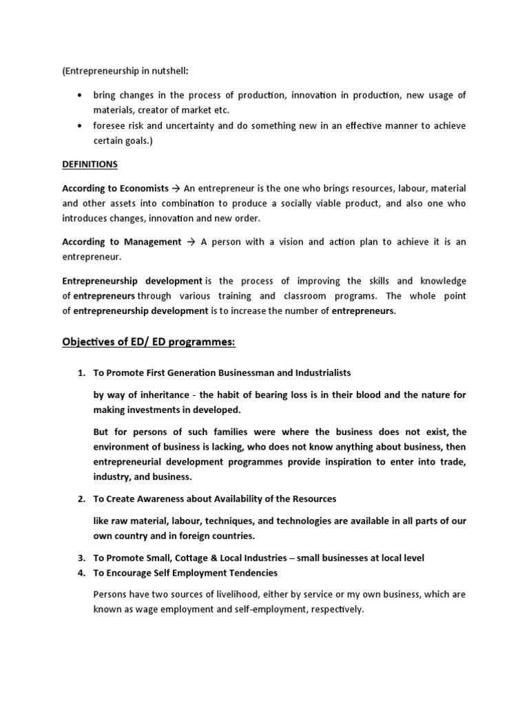 Entrepreneur Notes | PDF | Entrepreneurship | Creativity