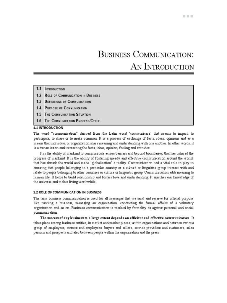 Advance Business Communication - Chapter 1,2 | PDF | Nonverbal ...