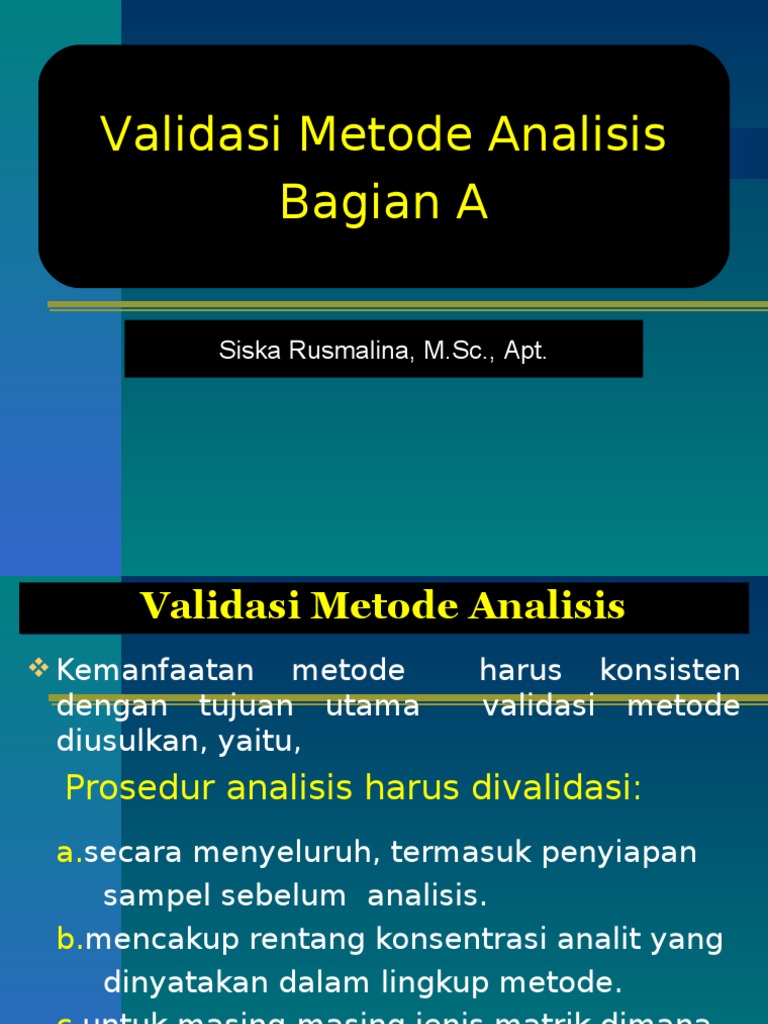 Validasi Metode | PDF