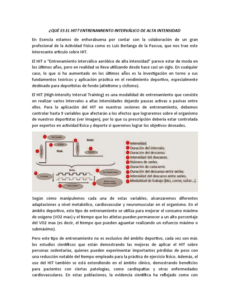 Qué Es El Hit | PDF | Medicina | Especialidades Medicas