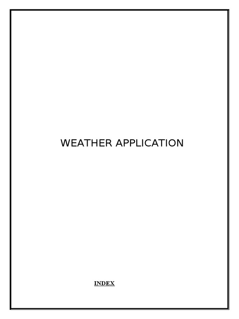 Weather Forecasting System Overview | PDF | Weather Forecasting ...