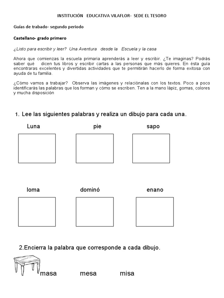 Guia 1 Realizada Tesoro | PDF | Multiplicación | Sustracción