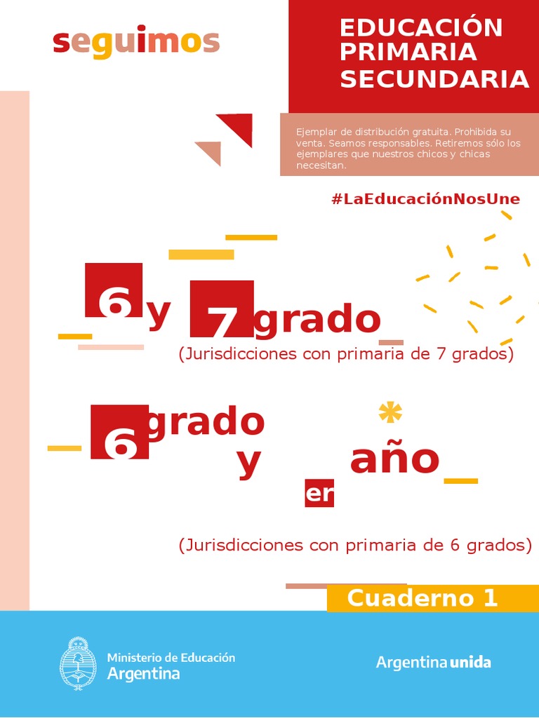 Cuadernillo Seguimos Educando Primaria - 6y7 - Baja | PDF | Educación de la primera infancia ...