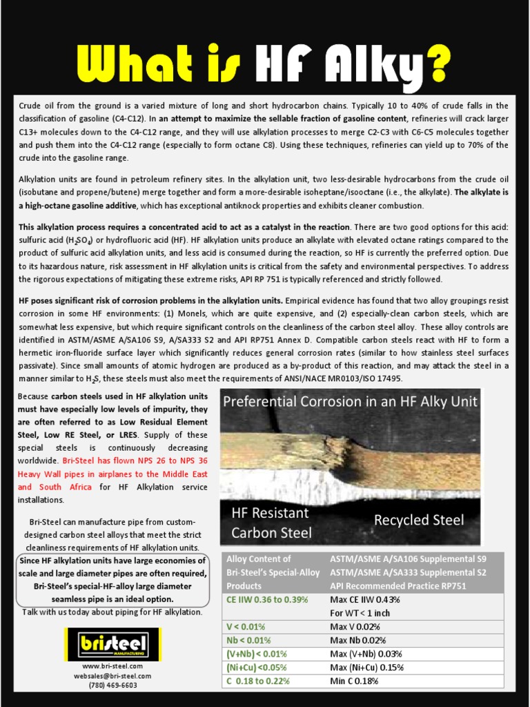 HF Alkylation Pipe Solutions | PDF | Chemical Substances | Chemistry