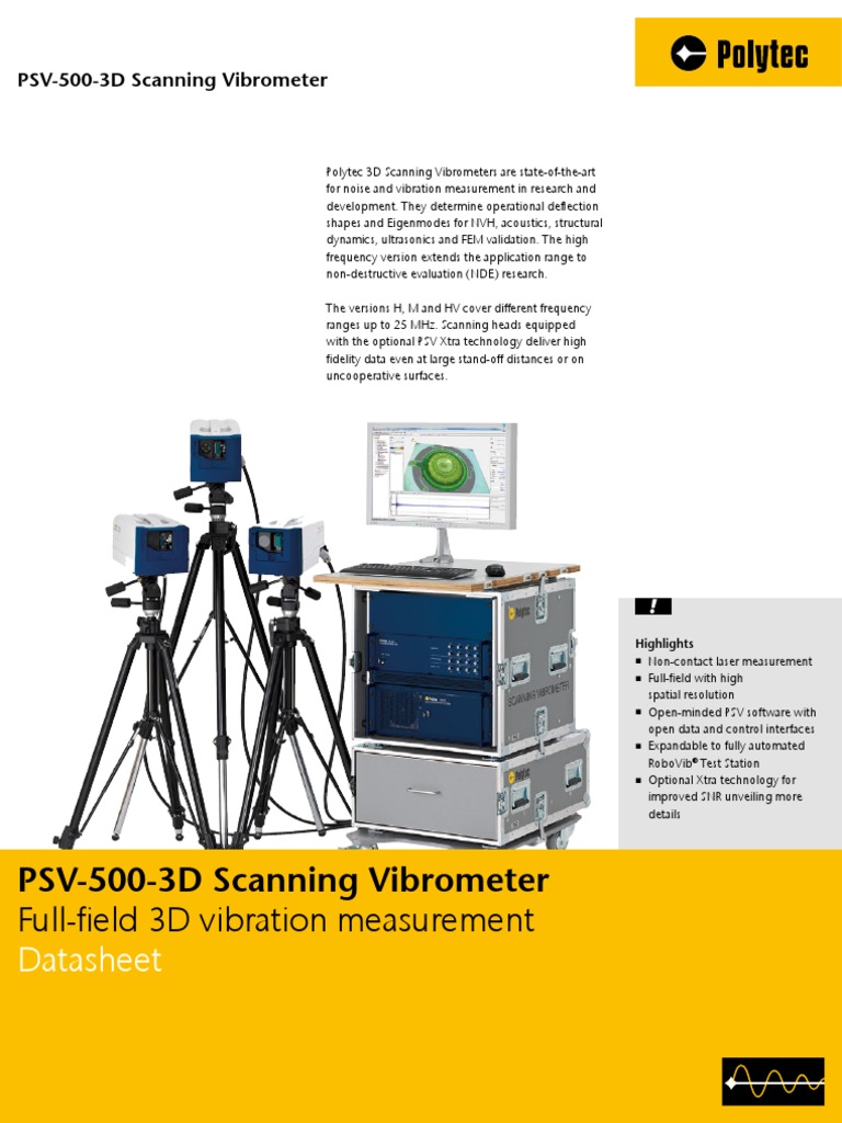 PSV-500-3D Scanning Vibrometer | PDF | Hertz | Image Scanner