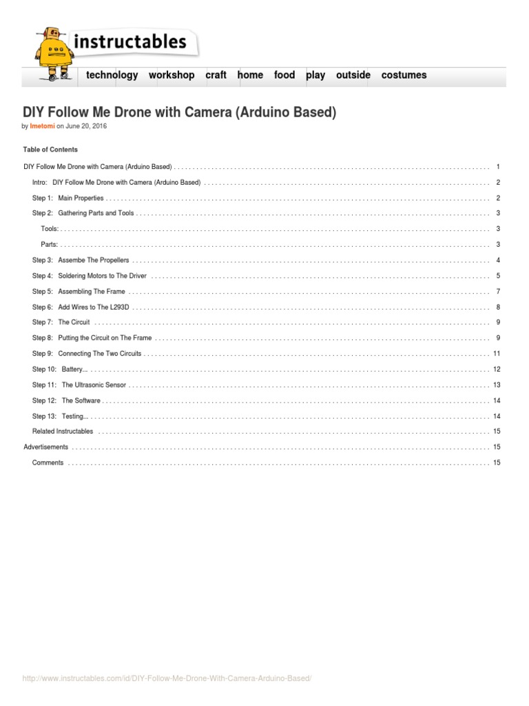 Diy Follow Me Drone With Camera Arduino Based Pdf Unmanned Aerial Vehicle Arduino