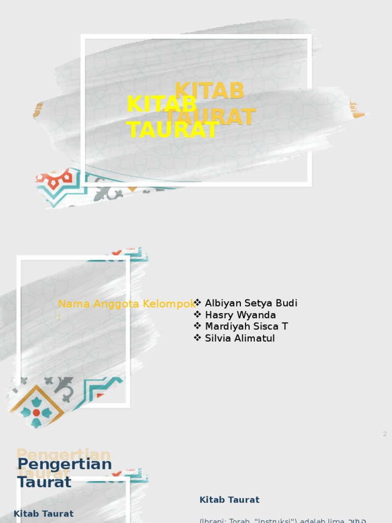 Pengertian dan Isi Kitab Taurat | PDF
