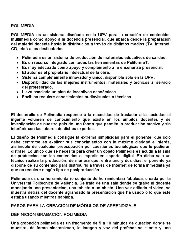 POLIMEDIA | PDF | Maestros | Evaluación