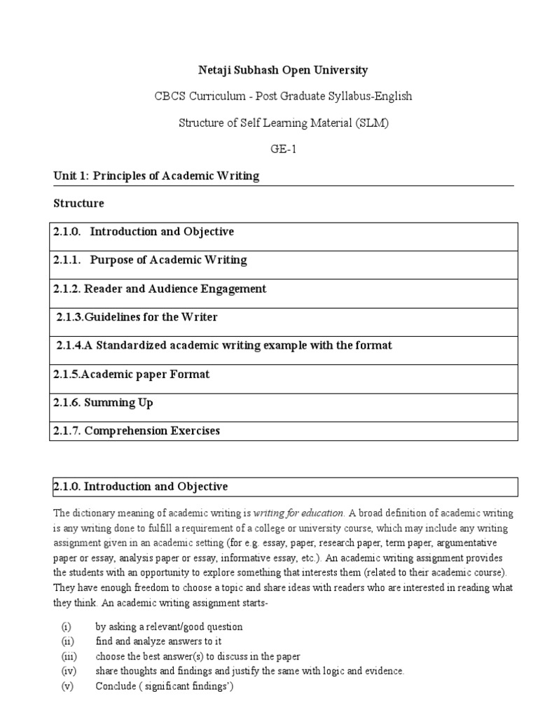 The Generic Elective Paper 1-Module II (2) Revised PDF | PDF | Essays ...