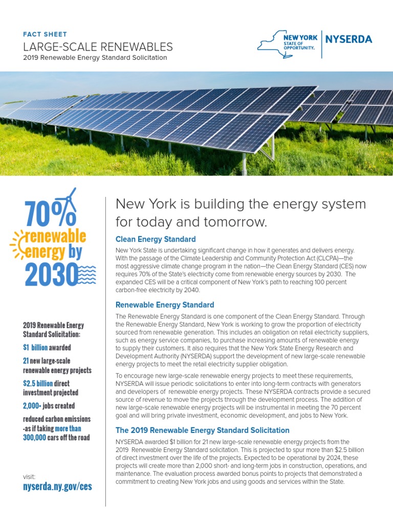 NYSERDA 2019 WINNERS RES-Solicitation-Fact-Sheet PDF | PDF | Renewable ... NYSERDA 2019 WINNERS RES-Solicitation-Fact-Sheet PDF | PDF | Renewable ...