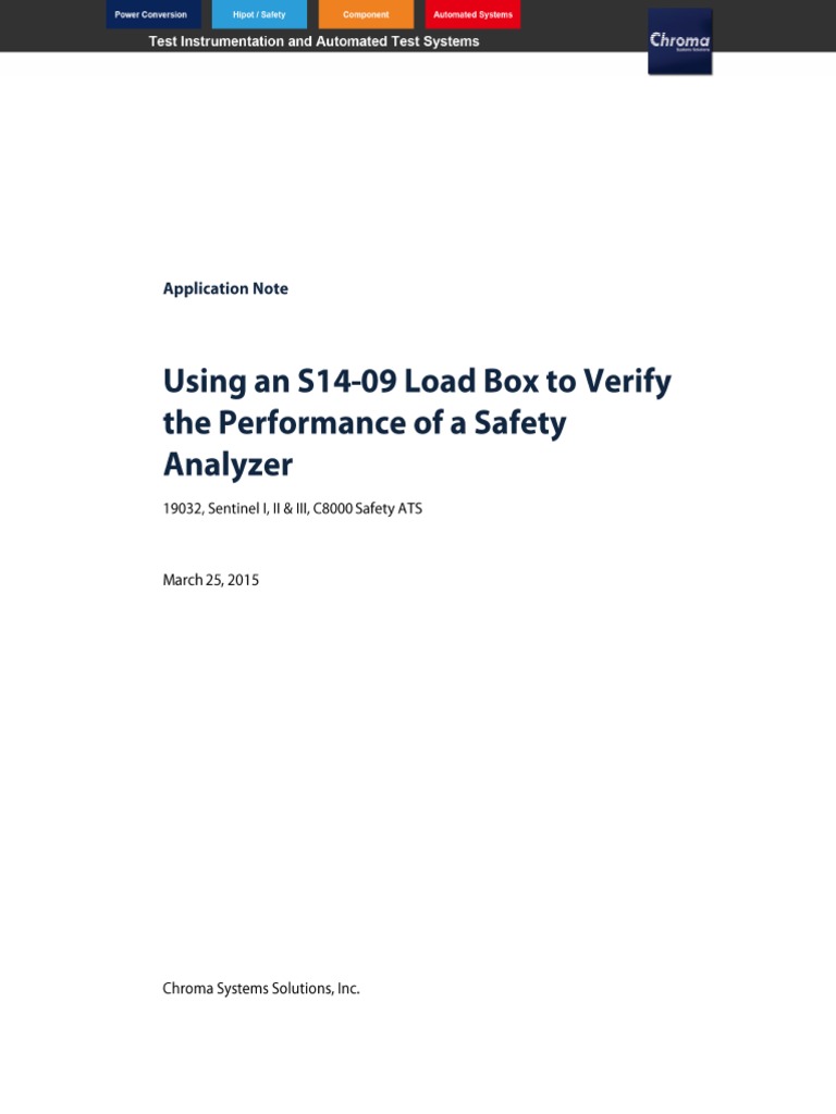 AN Using S14 09 Load Box Verification | PDF