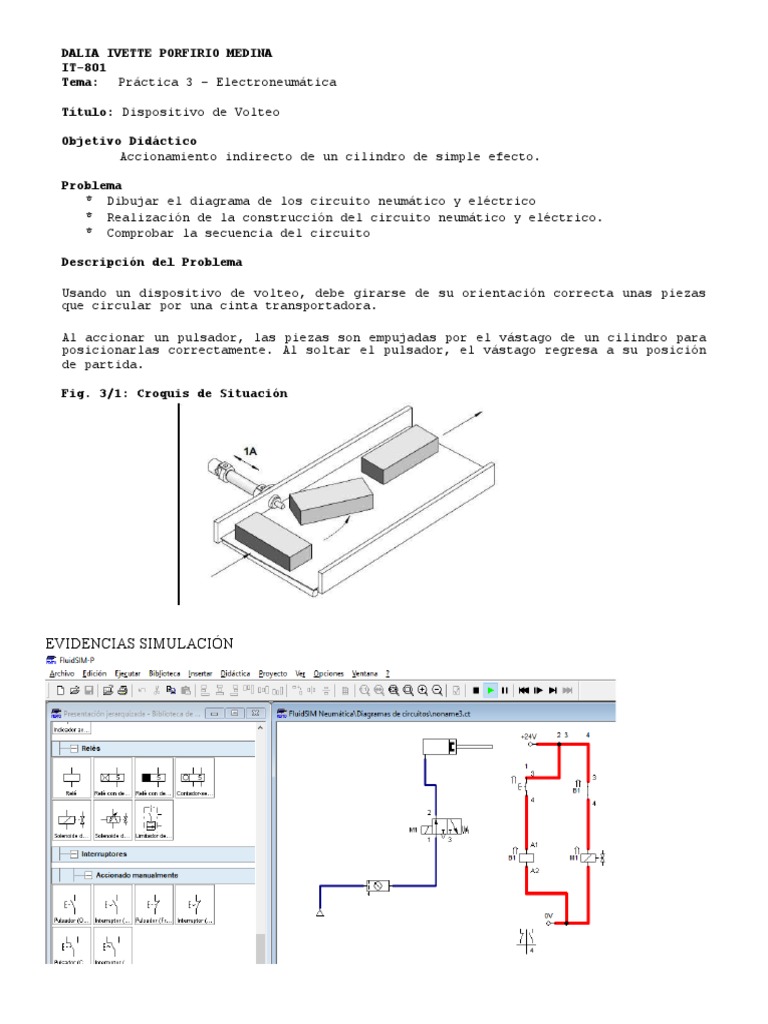 Práctica 03 Electroneumática | PDF