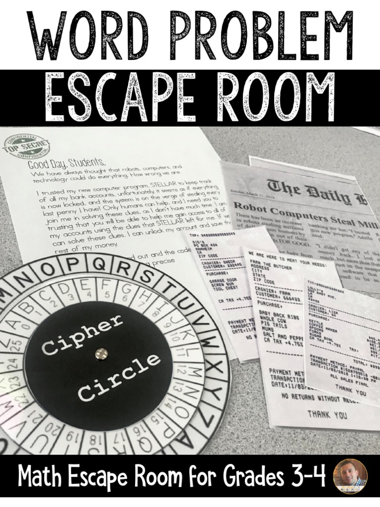 Math Escape Room Grades 3-4 | PDF