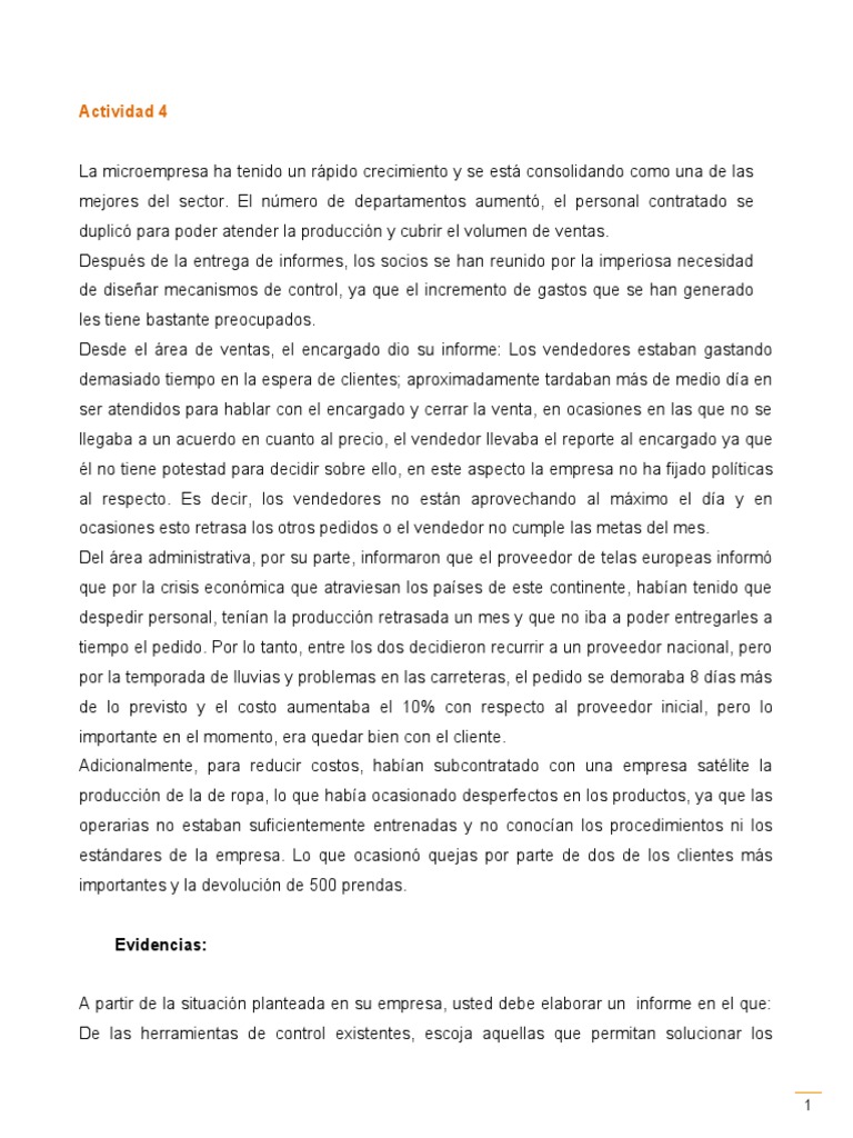 Actividad 4 Final Lorena | PDF | Planificación | Calidad (comercial)
