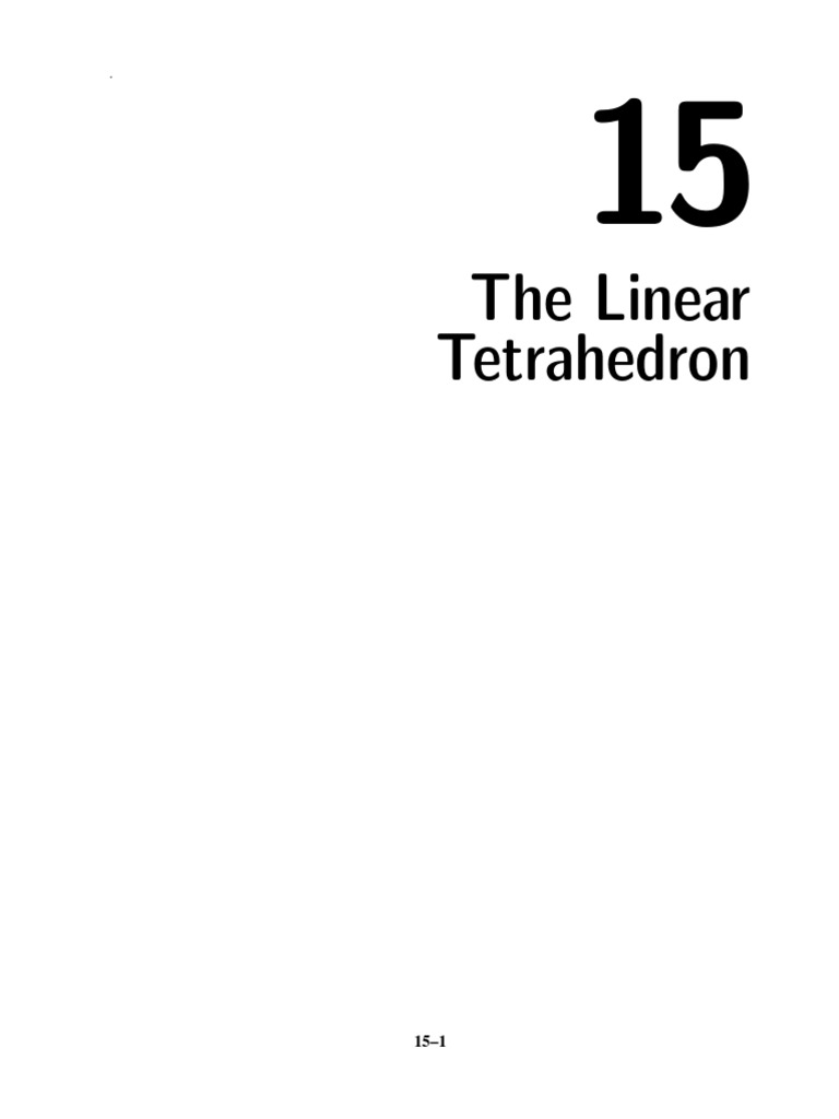 CH 15: The Linear Tetrahedron | PDF | Young's Modulus | Geometry