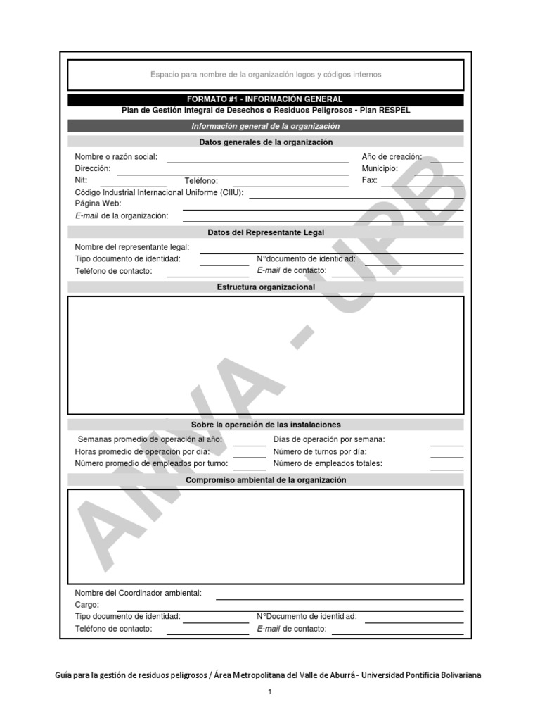 Formatos Guia RESPEL | PDF | Gestión de residuos | Residuos