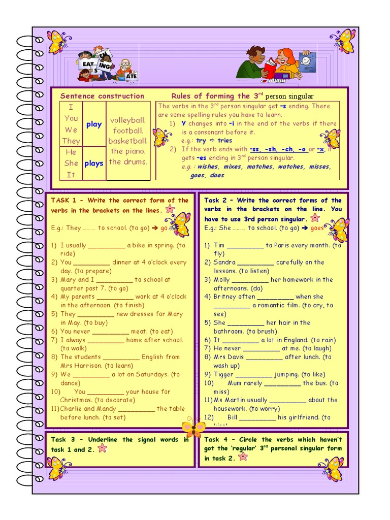 Taller Presente Simple. | PDF