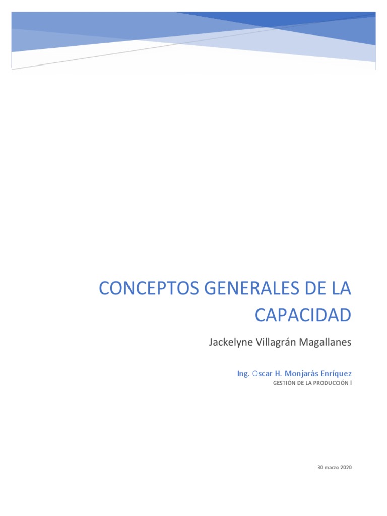 Conceptos Generales de La Capacidad | PDF | Economias | Science