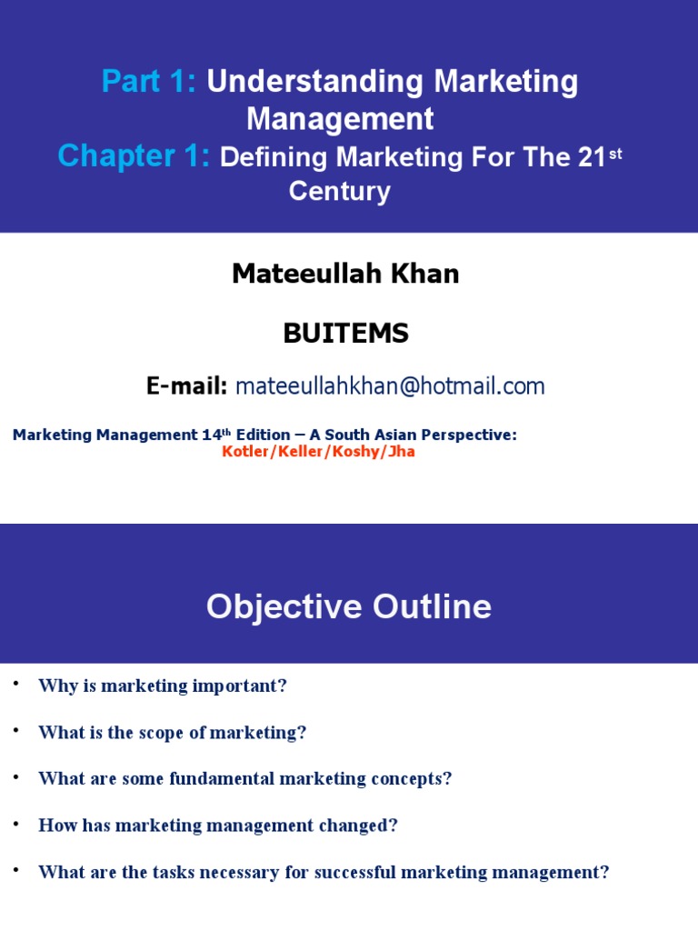 Chapter 1 - MM | PDF | Marketing | Market (Economics)