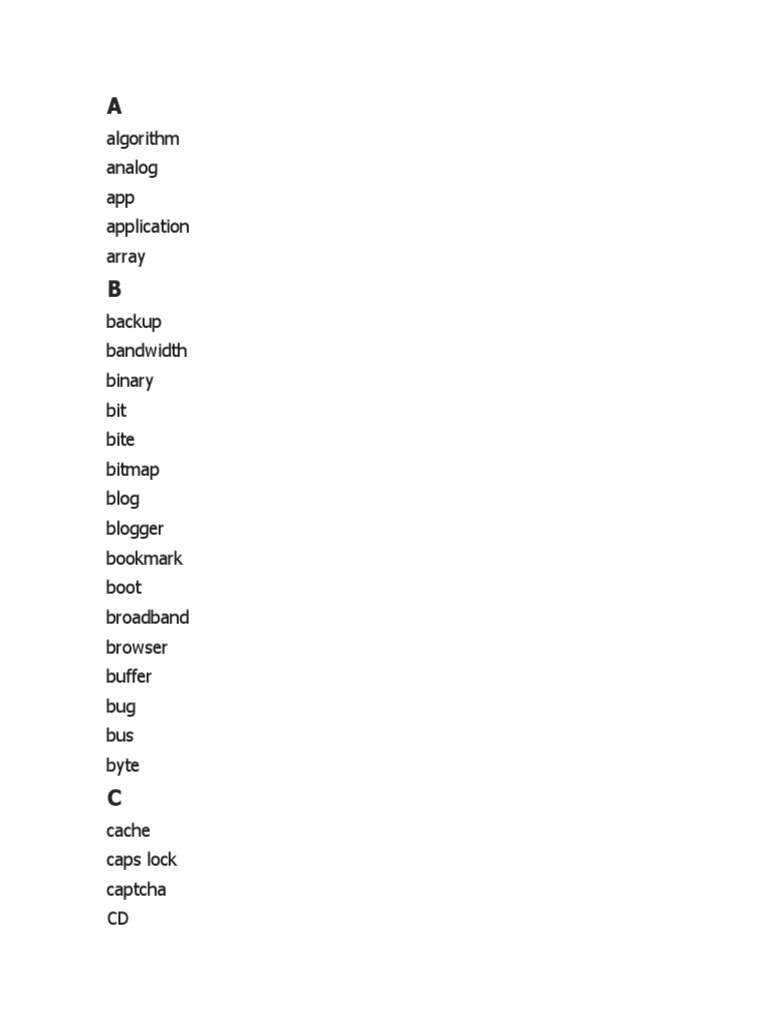 Computer Vocab | PDF