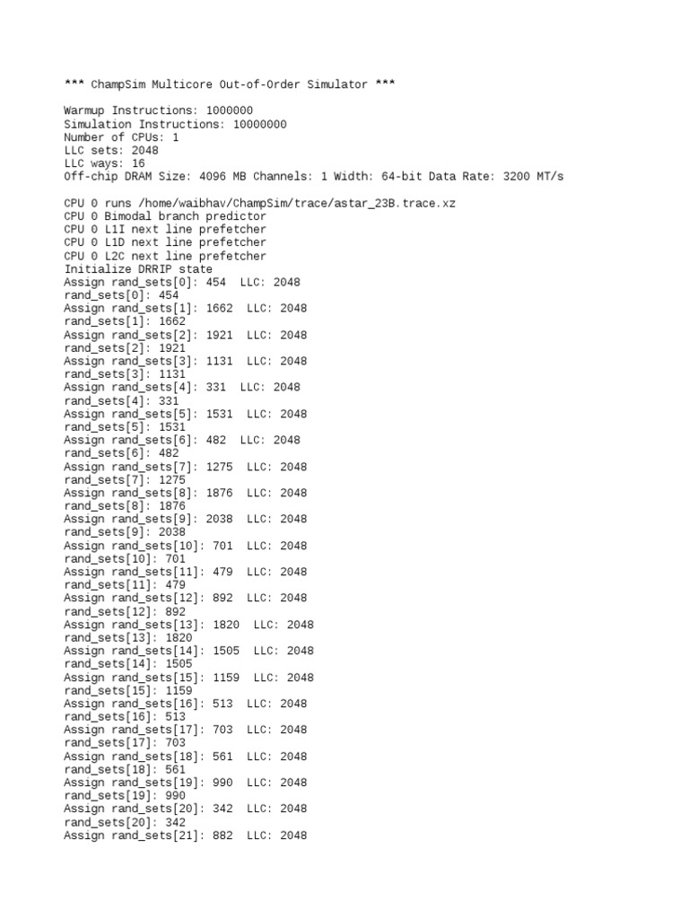 ChampSim Multicore Simulator Overview | PDF | Cache (Computing ...