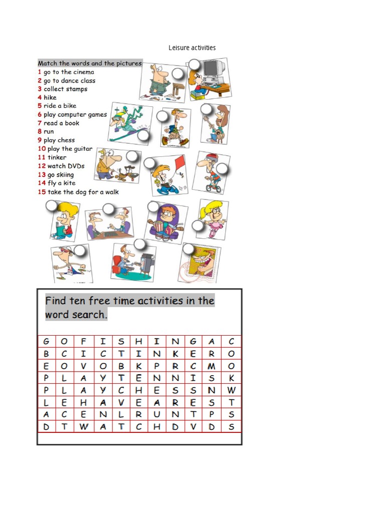 Leisure Activities | PDF | Verb | Grammar