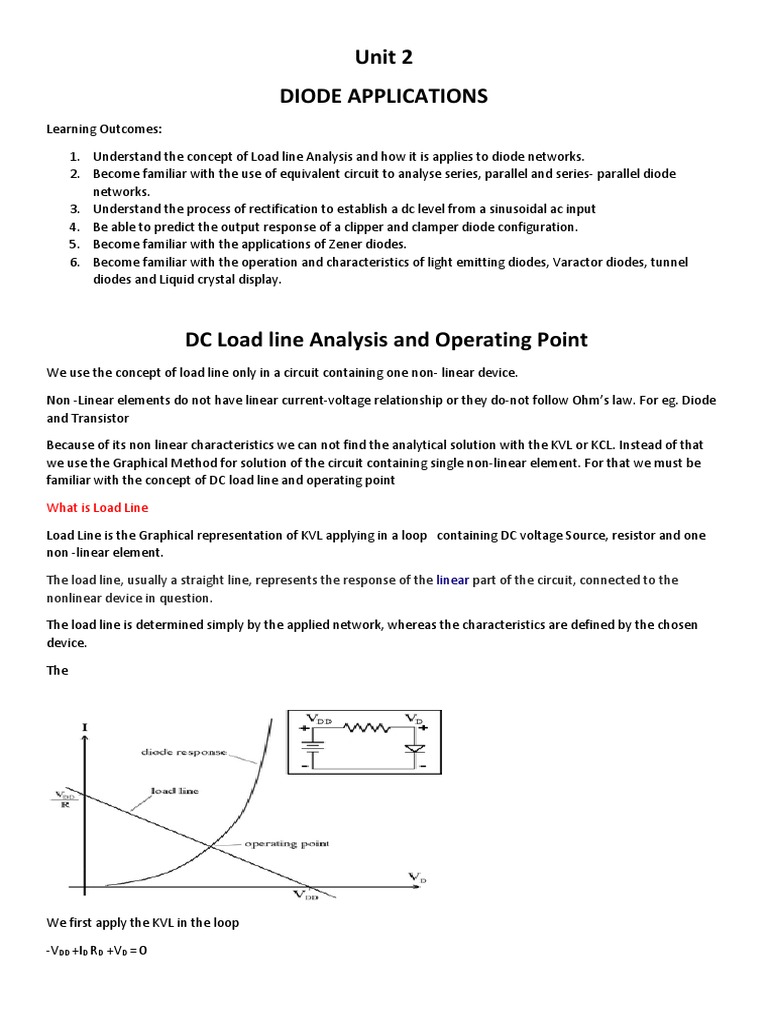 Load Line Analysis PDF | PDF | Electrical Network | Diode