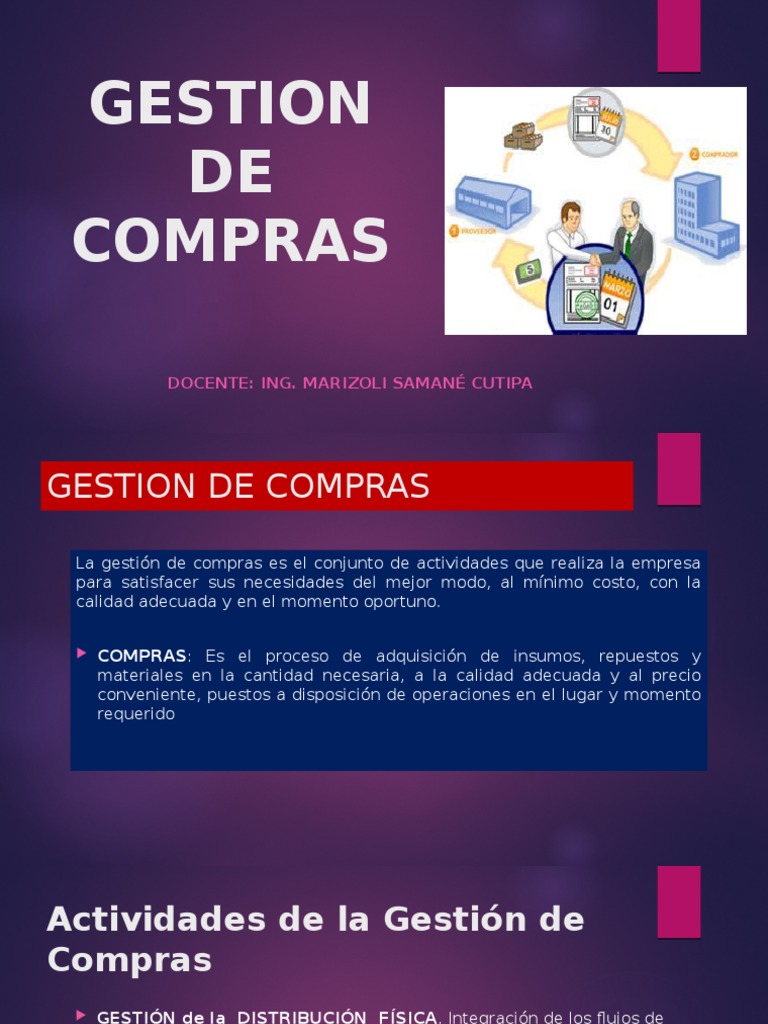 Gestion de Compras | PDF | Calidad (comercial) | Precios