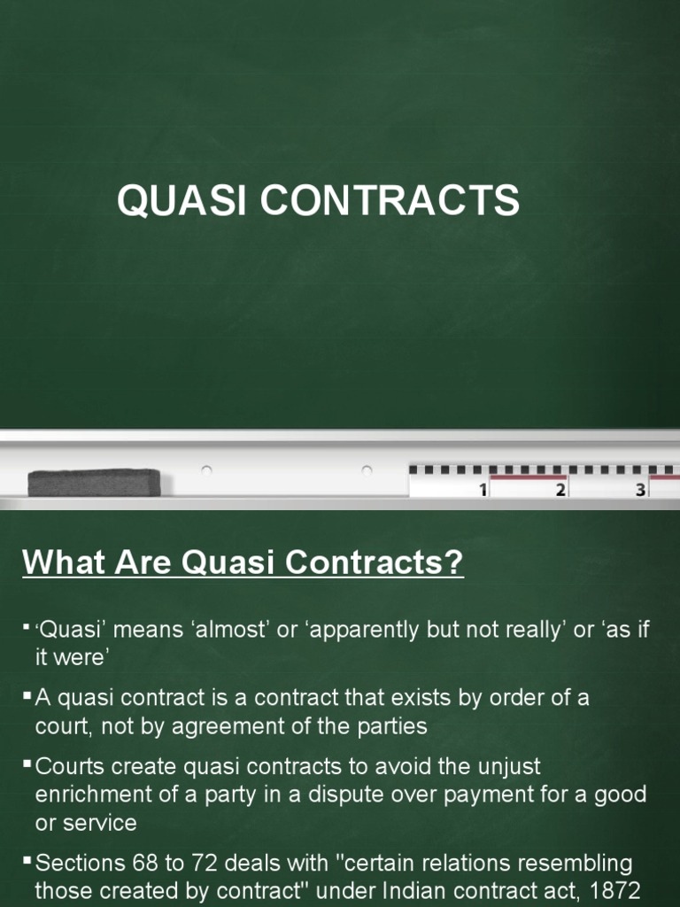 Quasi Contracts | PDF | Law Of Obligations | Legal Concepts