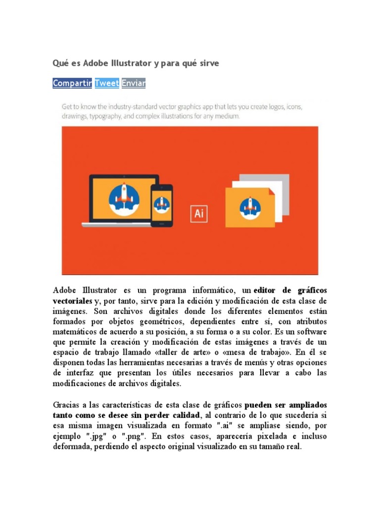 Qué Es Adobe Illustrator y para Qué Sirve | PDF | Ilustrador Adobe ...