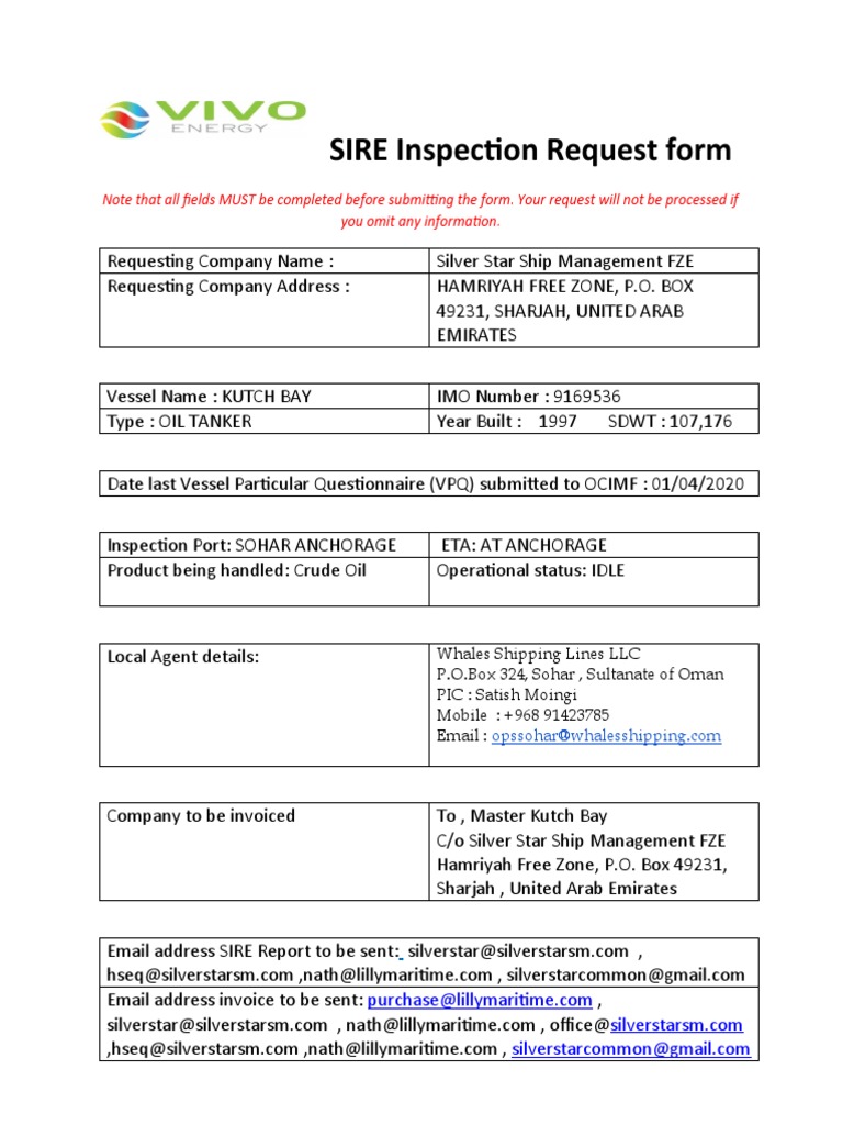 VIVO Sire Request Form | PDF