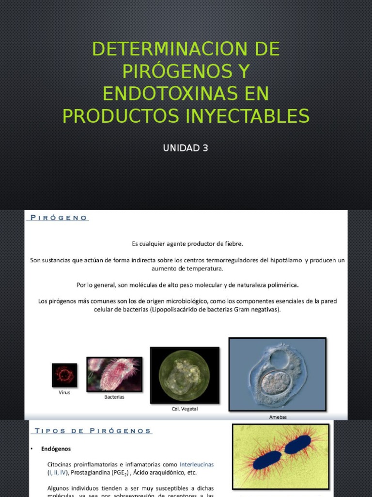 Determinación de Pirogenos en Inyectables | PDF