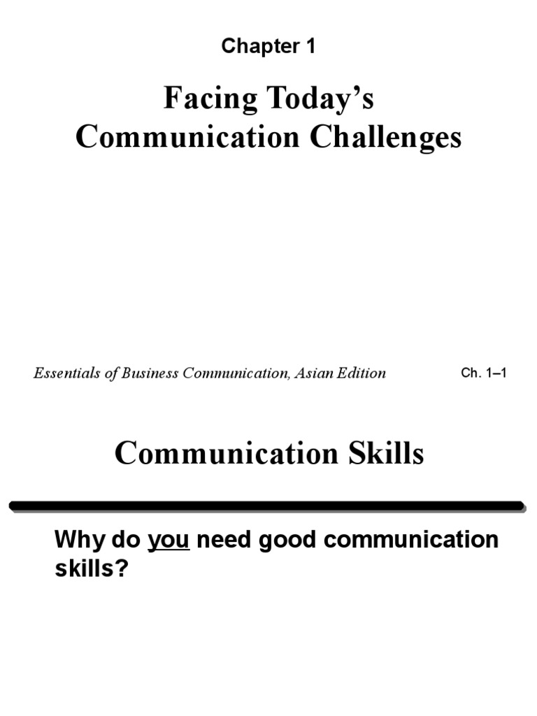 Facing Today's Communication Challenges: Essentials of Business ...