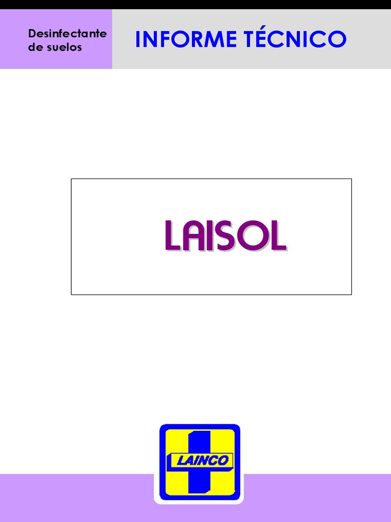 Desinfectante de Suelos LAISOL: Eficacia y Acción | PDF | Suelo ...