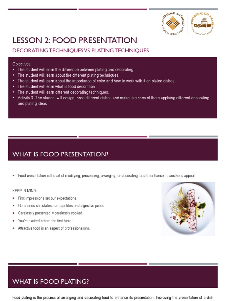 Culinary Plating for Students | PDF | Taste | Flavor