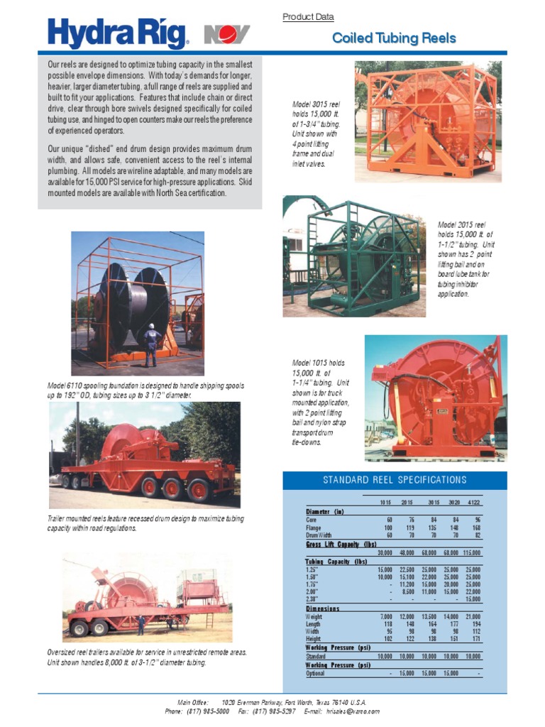 Coiled Tubing Reels | PDF | Pipe (Fluid Conveyance) | Equipment