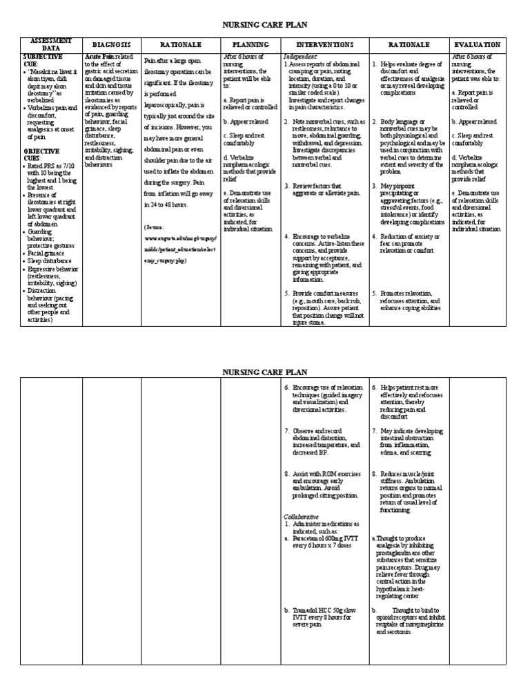 NCP Acute Pain | PDF | Pain | Clinical Medicine
