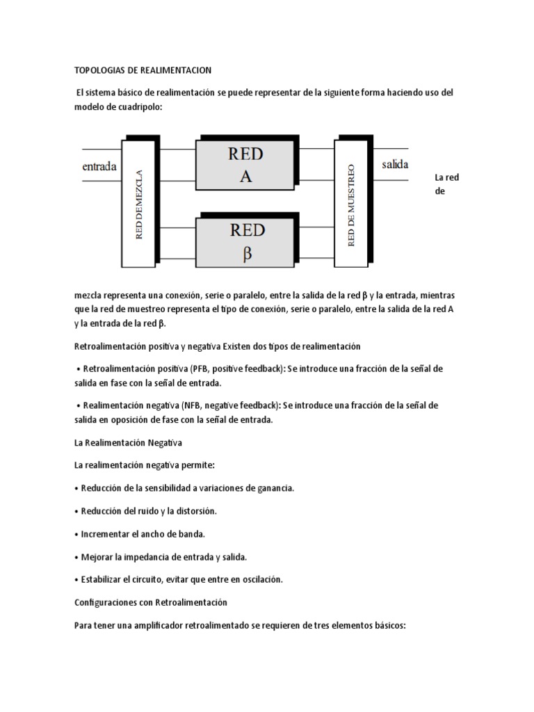 Topologias de Realimentacion | PDF | Retroalimentación positiva ...