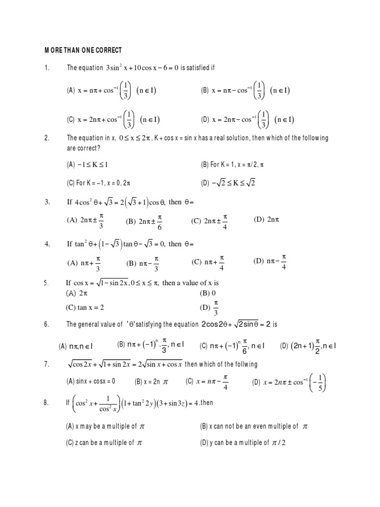 Maths Trigonometry 1st April Pdf Pdf Trigonometric Functions