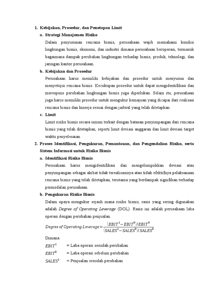 Manajemen Risiko | PDF | Bisnis | Pengelolaan Keuangan & Uang
