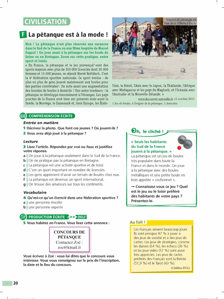 La Petanque Et Les Loisirs | PDF