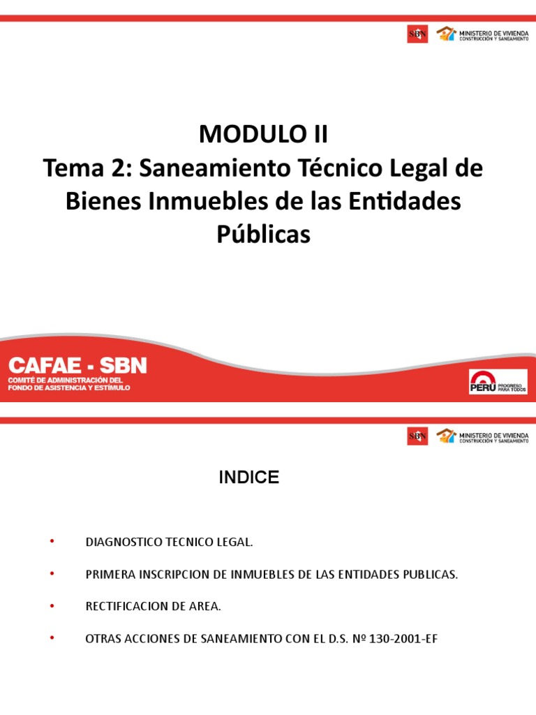 Modulo II - Tema 2 - Saneamiento Tecnico Legal | PDF | Justicia | Crimen y violencia