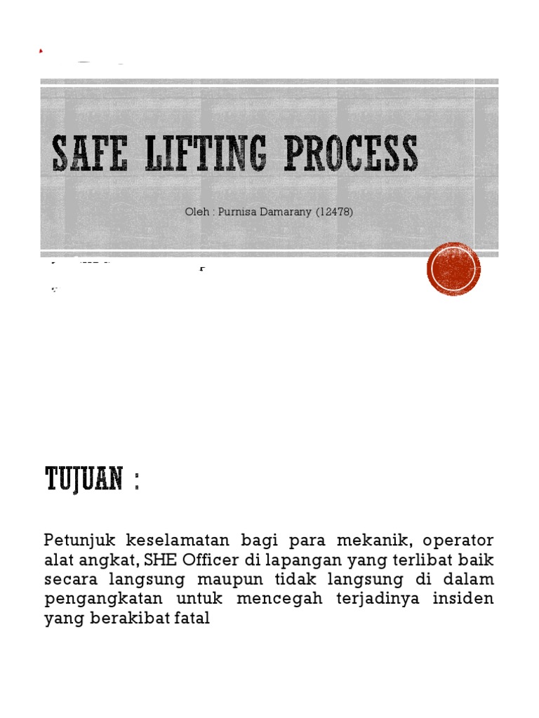 Safe Lifting Process PDF | PDF