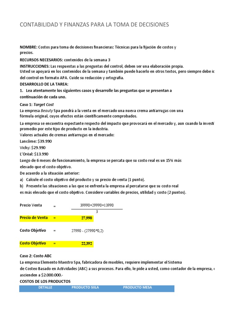 03 - Contabilidad y Finanzas para La Toma de Decisiones - Controlv1 | PDF | Mercado (economía ...