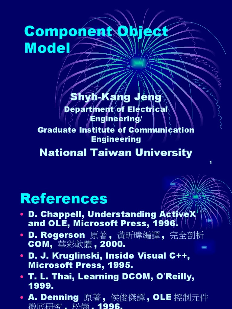 Component Object Model Shyh Kang Jeng Pdf Component Object Model Class Computer Programming